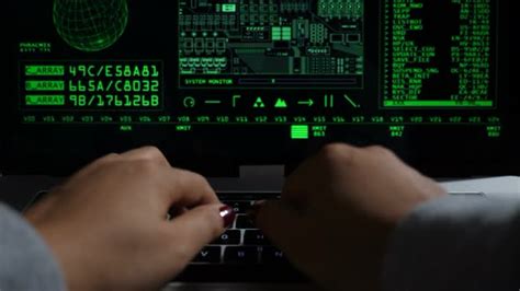 Hacker Hands Typing On Laptop Keyboard Stock Footage VideoHive
