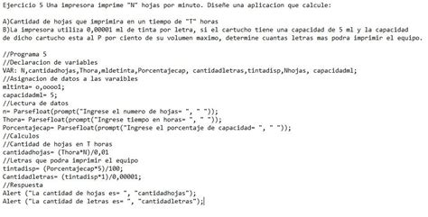Introducción A La Programación Ejercicios En Javascript