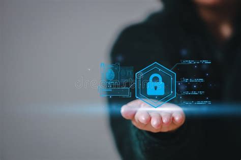 Cybersecurity And Privacy And Protect Data Concept Lock Key Icon And Internet Network Security