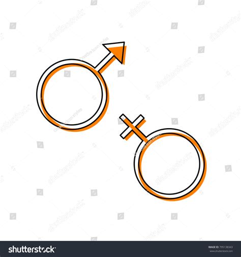 Sex Symbol Sign Vector Black Line Stock Vector Royalty Free Shutterstock