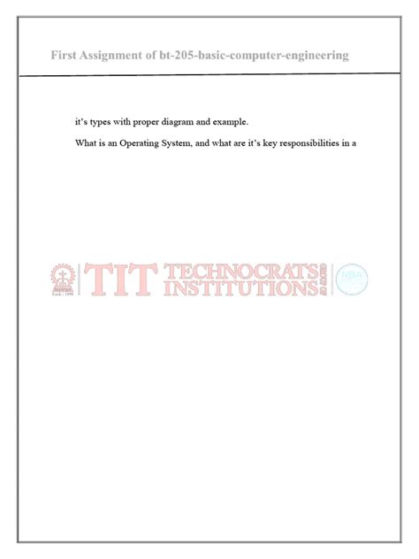First Assignment Of Aiml Tit Pdf