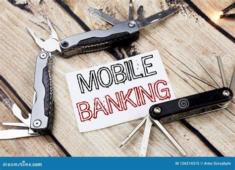 Conceptual Hand Writing Text Caption Inspiration Showing Mobile Banking Business Concept For
