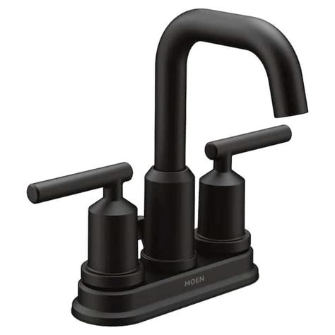 Moen Gibson 4 In Centerset 2 Handle High Arc Bathroom Faucet With Pop
