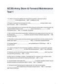GCSS Army Store Forward Maintenance Test Questions And Answers GCSS ARMY Stuvia US
