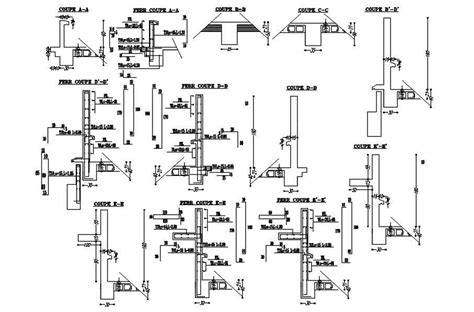 Coping Design With Formwork And Reinforcement Details In Autocad 2d Drawing Cad File Dwg File