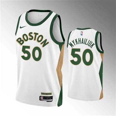 Mens Boston Celtics 50 Sviatoslav Mykhailiuk 2023 24 Cream City