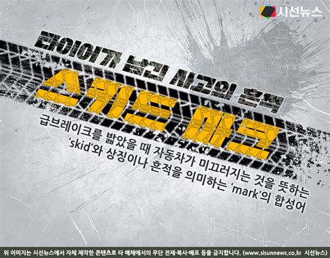 타이어가 남긴 사고 당시의 흔적 ‘스키드 마크어떤 식으로 판독될까 지식용어