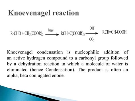 Knoevenagel Reaction Pptx