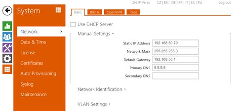 Static Ip Address How To Set Up Static Ip Address On 2n Ip Intercom