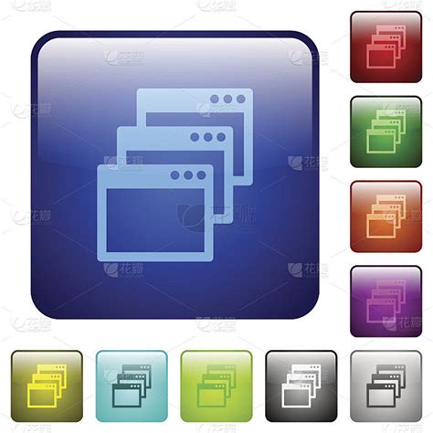 层叠窗口视图模式颜色方块按钮