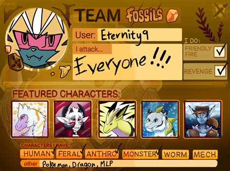 Artfight Team Fossils Eternity9 2025 By Eternity9 Sheezyart