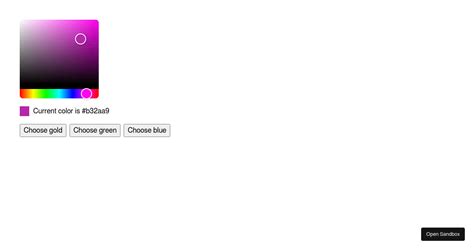 Powerful Color Picker Examples Codesandbox