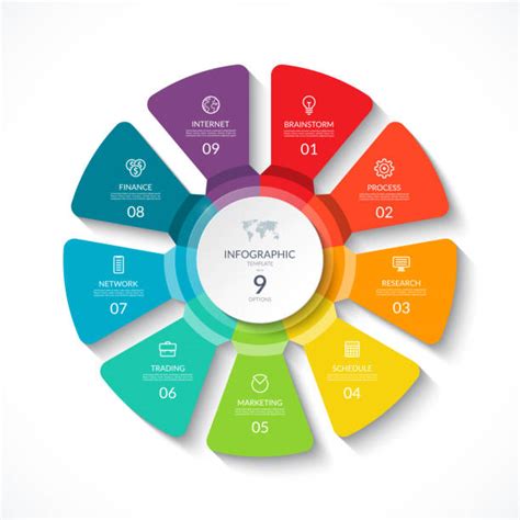 420 9 Segment Circle Stock Illustrations Royalty Free Vector Graphics