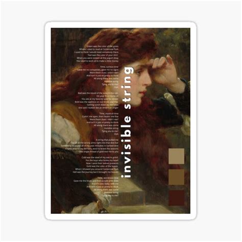 Taylor Swift Invisible String Sticker For Sale By P20designs Redbubble