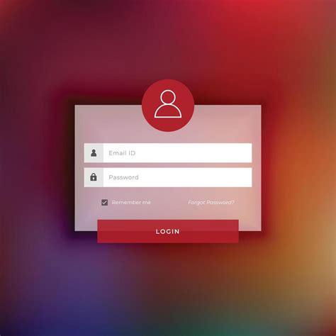 Website User Login Page Template Design Vector Art At Vecteezy