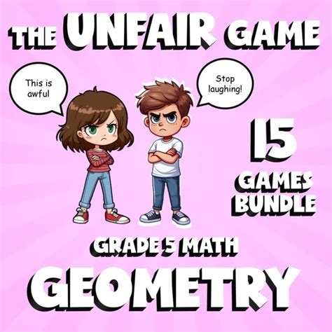 15 Unfair Math Games Geometry Grade 5 No Prep Review Activity