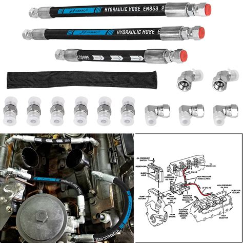 High Pressure Oil Pump Hpop Hoses Lines Kit And Crossover