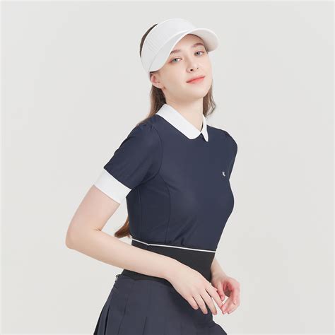 클리브랜드 골프웨어 여성 메쉬pq 립 쁘띠카라넥 반팔 골프티셔츠cgwts32627lp