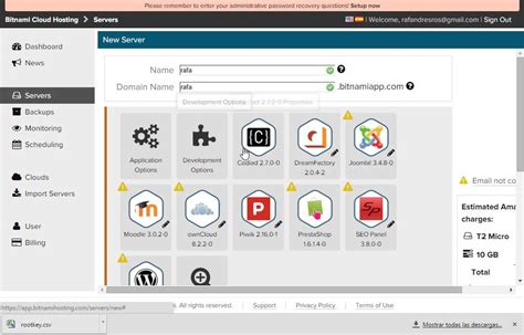 Instalar Servidor En Amazon Aws Mediante Bitnami Youtube