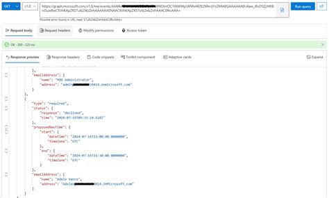 Get Event Response Message Microsoft Qanda
