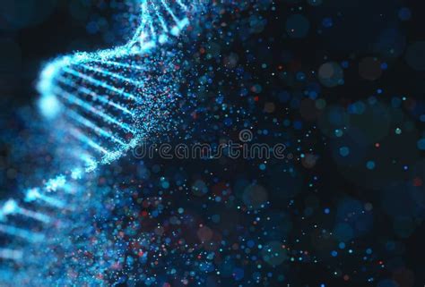 Colored Genetic Code Dna Molecule Structure Stock Illustration