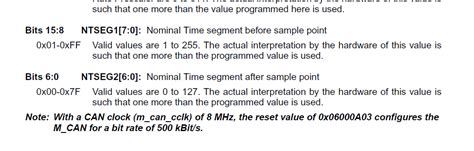 solved fdcan bit time config for classic frame stm32h563v