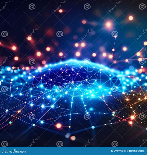 Abstract Technology Background Network Connection Structure Big Data Vector Illustration