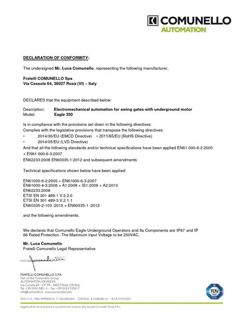 Comunello Qatar Dukhan Base Eagle Declaration Pdf