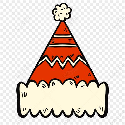 귀여운 일러스트 빨간색과 흰색 크리스마스 모자하얀리스트 Png 일러스트 무료 다운로드 Lovepik