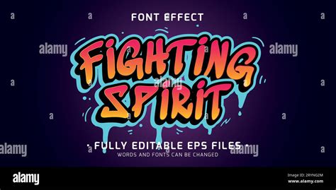Graffiti Style Text Effect Editable Font Style Stock Vector Image