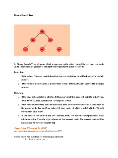 Binary Search Tree Notes Pdf Algorithms And Data Structures