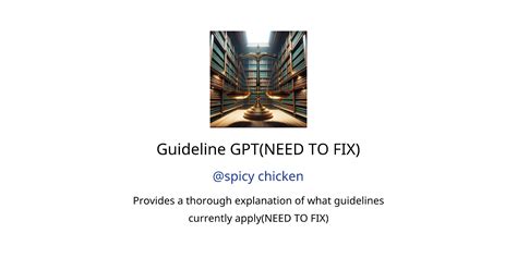 Guideline Gptneed To Fix Gpts Features And Functions Examples And Prompts Gpt Store