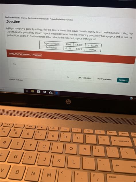 Solved Find The Mean Of A Discrete Random Variable From Its Chegg