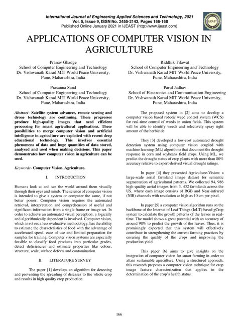 Pdf Applications Of Computer Vision In Agriculture
