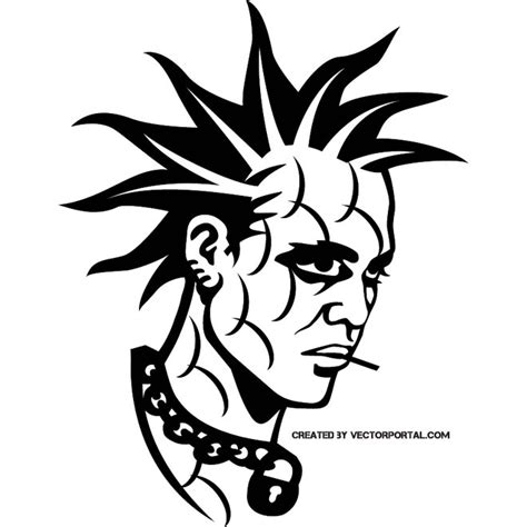Punker Image Template Royalty Free Stock Svg Vector