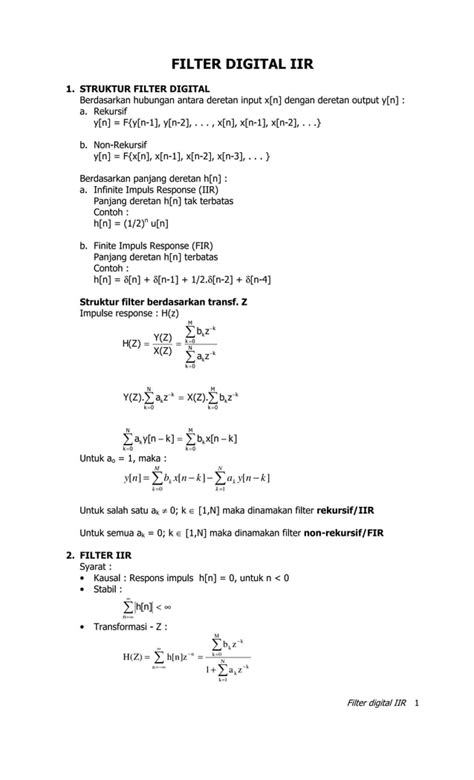 Design Filter Iir Pdf