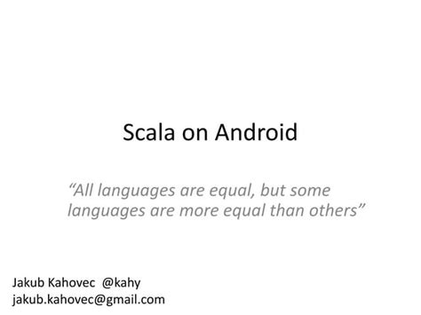 Scala On Android Pptx