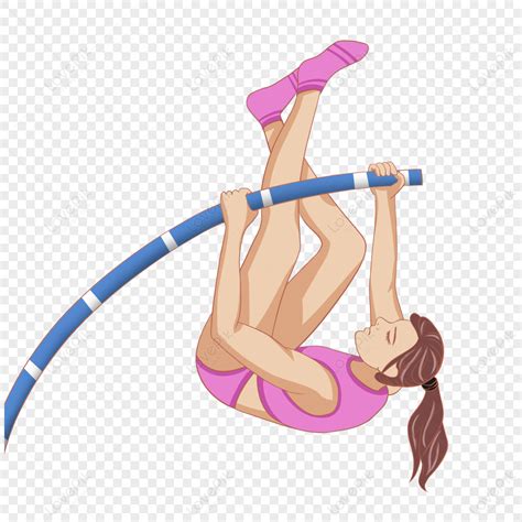 High Jumpers Pole Vault Cartoon Athletesmaximal Exercisex Games