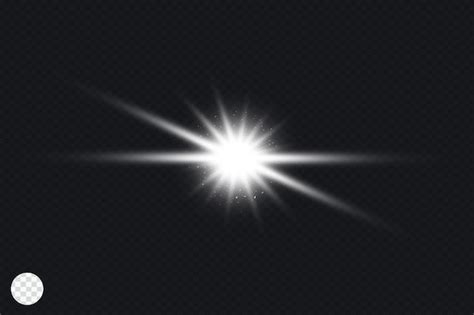 Premium Psd White Sparkle Lens Flare Light On Black Background