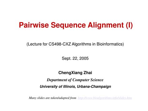 Ppt Pairwise Sequence Alignment I Powerpoint Presentation Free Download Id3006750