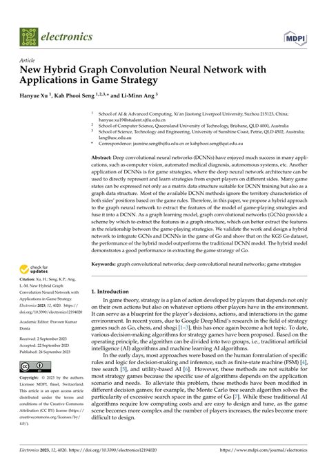 Pdf New Hybrid Graph Convolution Neural Network With Applications In Game Strategy