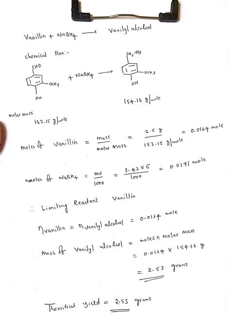 [solved] How Do I Find Theoretical Yield 4 2 Points Assuming You