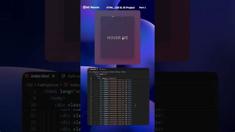 ️ Snowfall Effect On Hover Html And Css Magic Part1 Ali Nexon