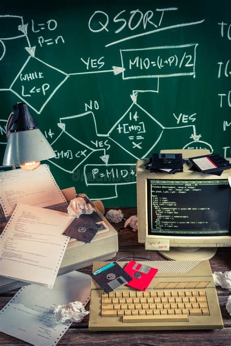 This Was Ages Ago Computer Lab Stock Photo Image Of Work Analyzing 59070978