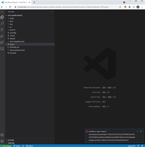 Vscodedev Cant Open Empty File From Azure Repos · Issue 137375