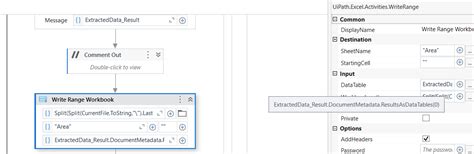 Cannot Write Range After Extract Document Data Document Understanding Activities Uipath
