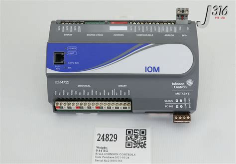24829 Johnson Controls Metasys Iom4711 Inputoutput Module 17 Point Ms Iom4711 0 J316gallery