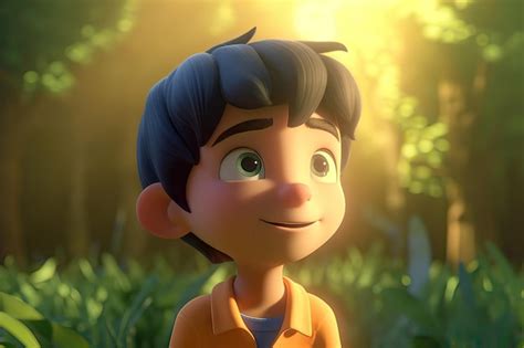 Premium Ai Image A Boy Looks Up At The Sky In A Scene From The Movie