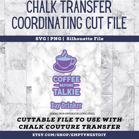 Day Drinker Cut File For Chalk Transfer Download Cuttable File Svg Png Silhouette Cricut