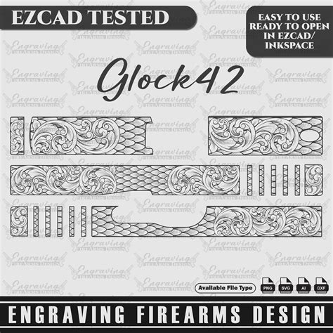 Engraving Firearms Design Glock 42 Scroll Design Etsy